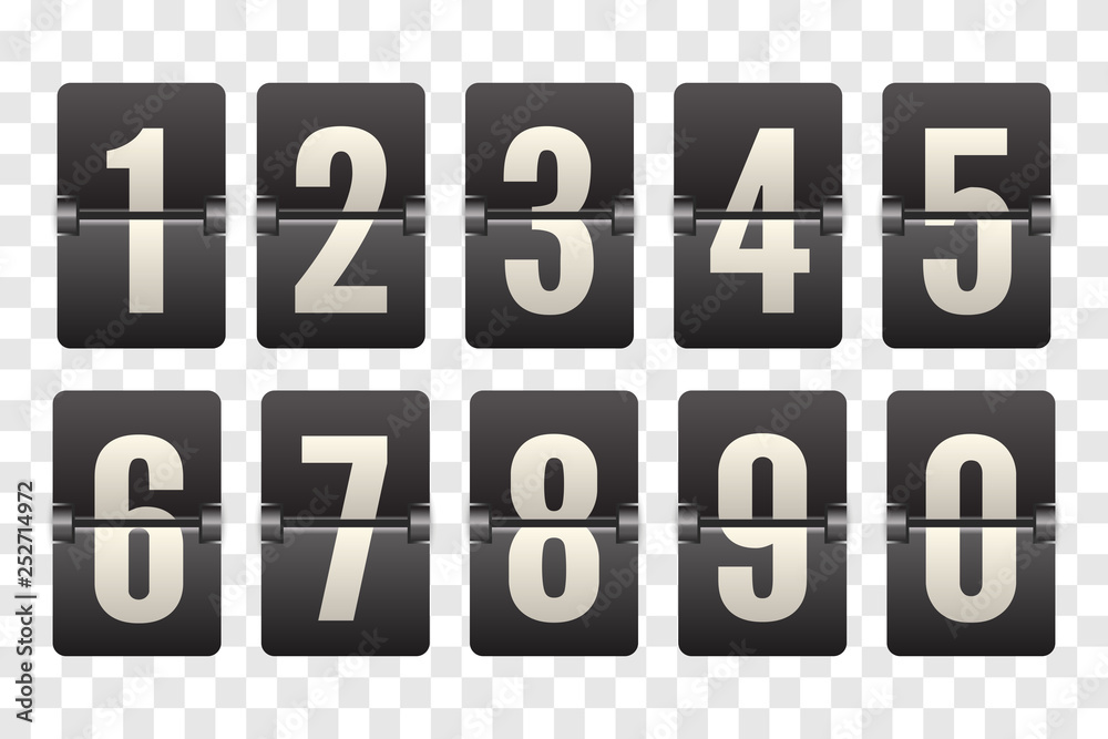 Countdown flip board with Scoreboard. Flip countdown clock counter ...