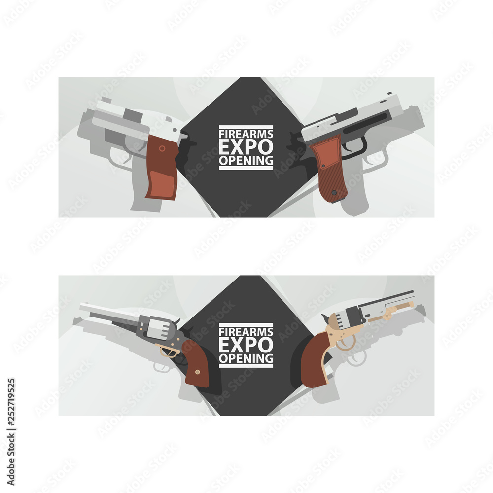 Pistols vector western gun cowboys retro revolver backdrop illustration ...