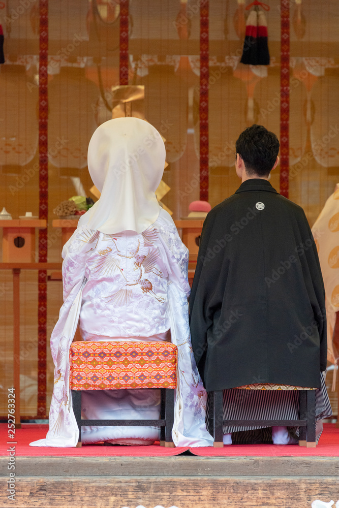 Shinto wedding at Yasaka shrine in Kyoto, Japan Stock Photo | Adobe Stock