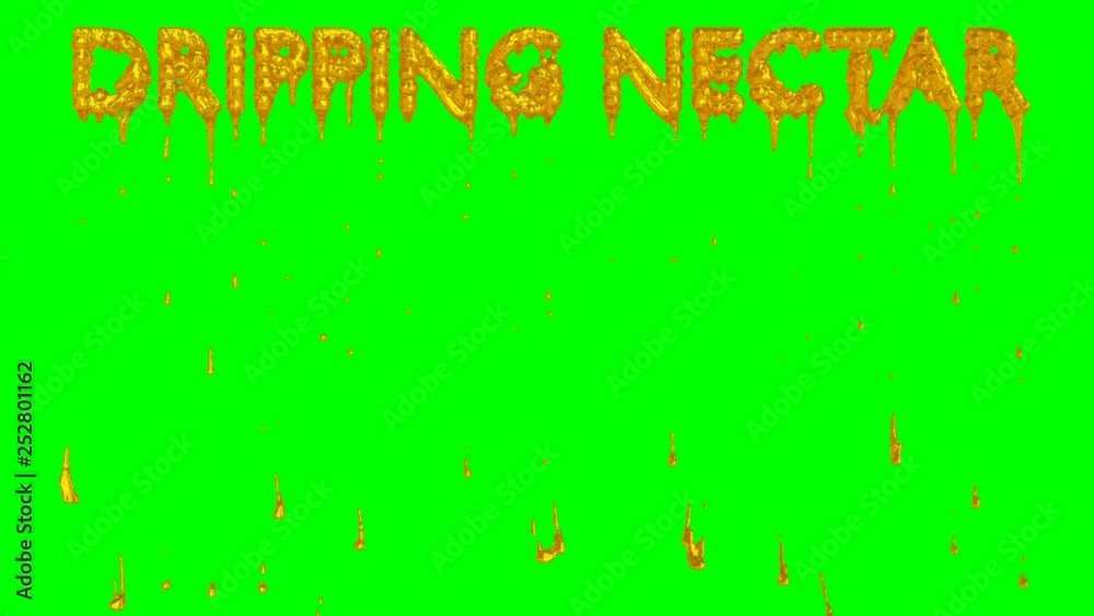Animated dripping a lot of honey from all caps text Dripping Nectar ...