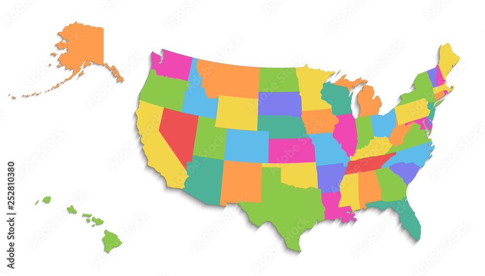 USA Map With Alaska And Hawaii Map New Political Detailed Map
