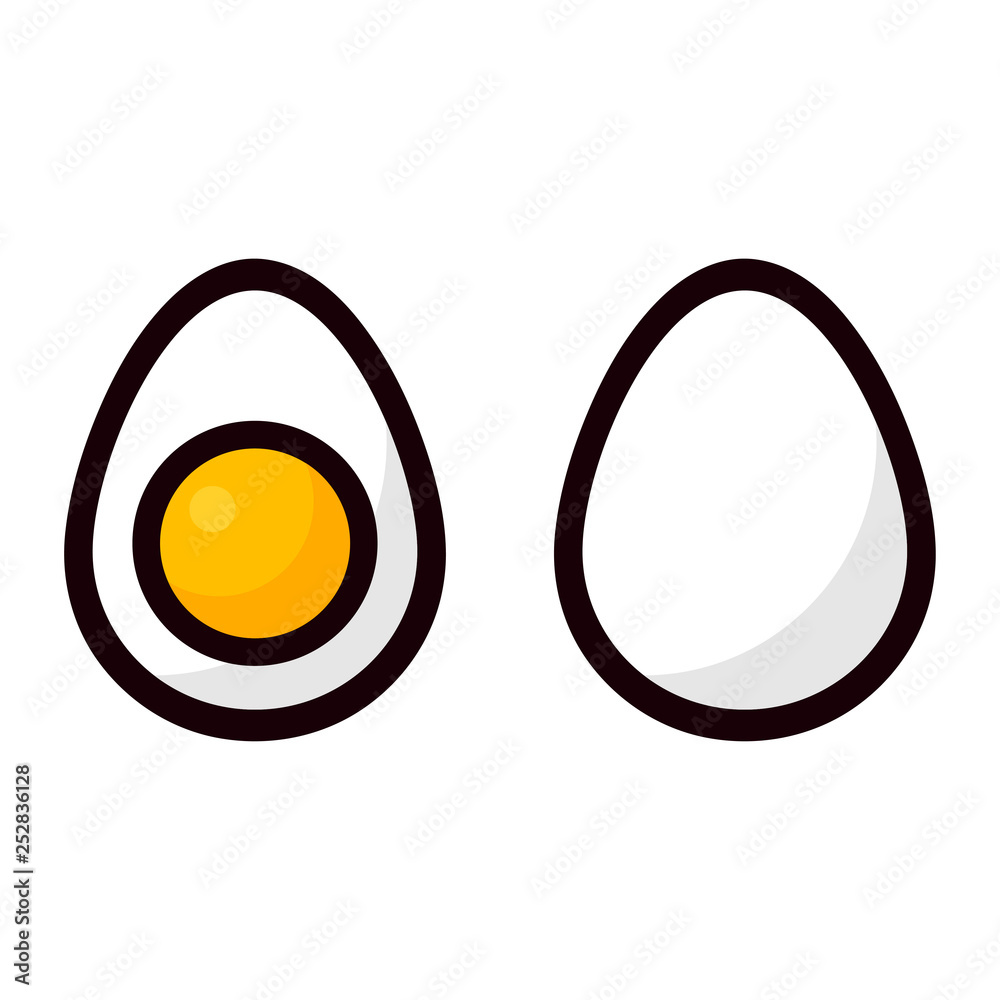cartoon egg vector set Stock Vector | Adobe Stock