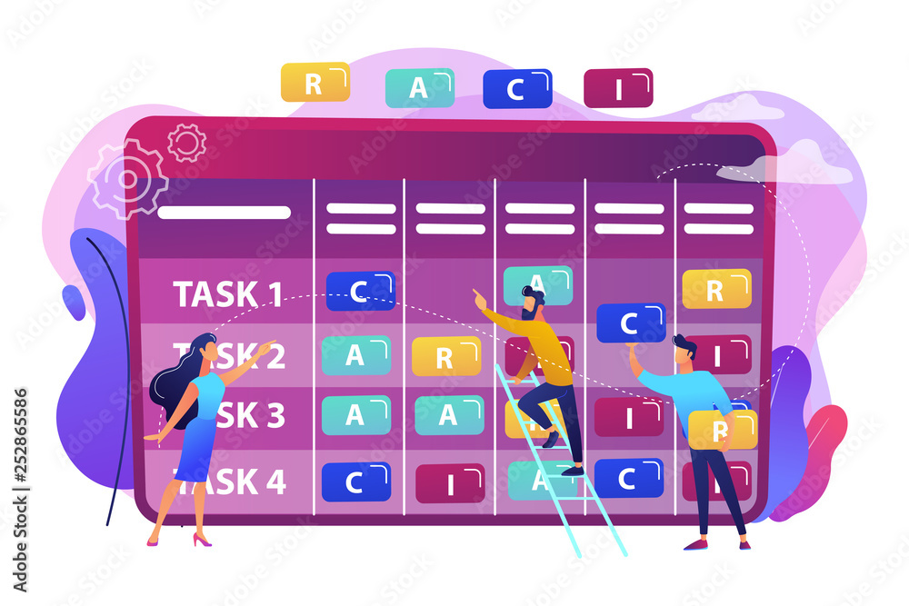 RACI matrix concept vector illustration. Stock Vector | Adobe Stock