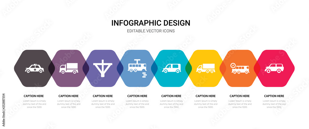simple set of van side view, bus with a compass, truck side view, van ...