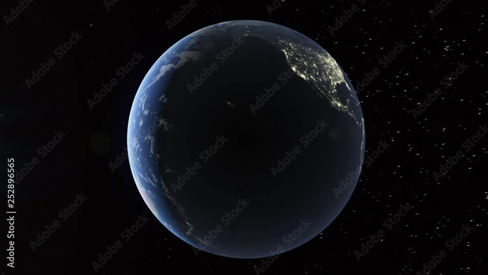 Realistic 3d animated earth showing the borders of the country Panama ...