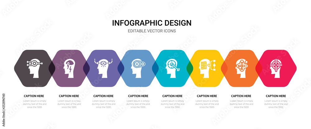simple set of concentration, thinking, planning, target icons, contains ...