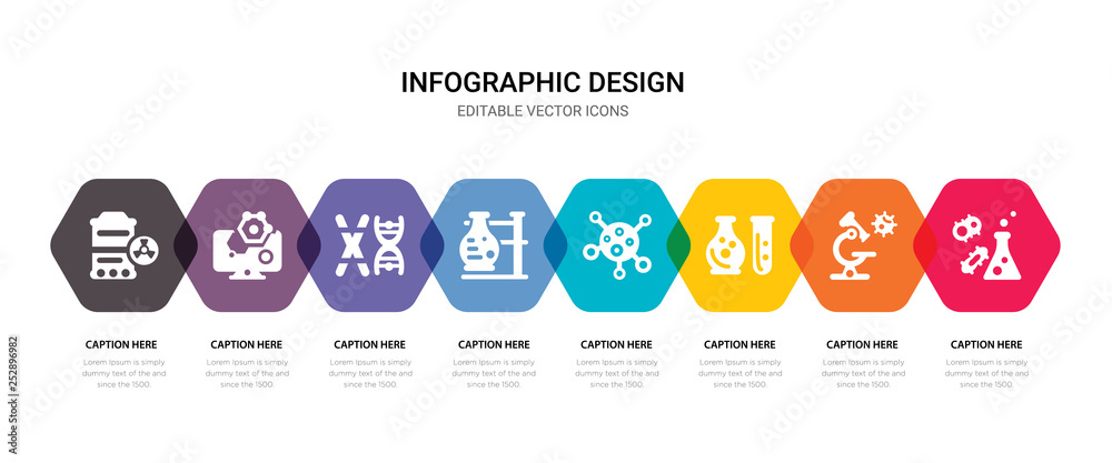 simple set of cell division, microscope, laboratory, cell icons ...