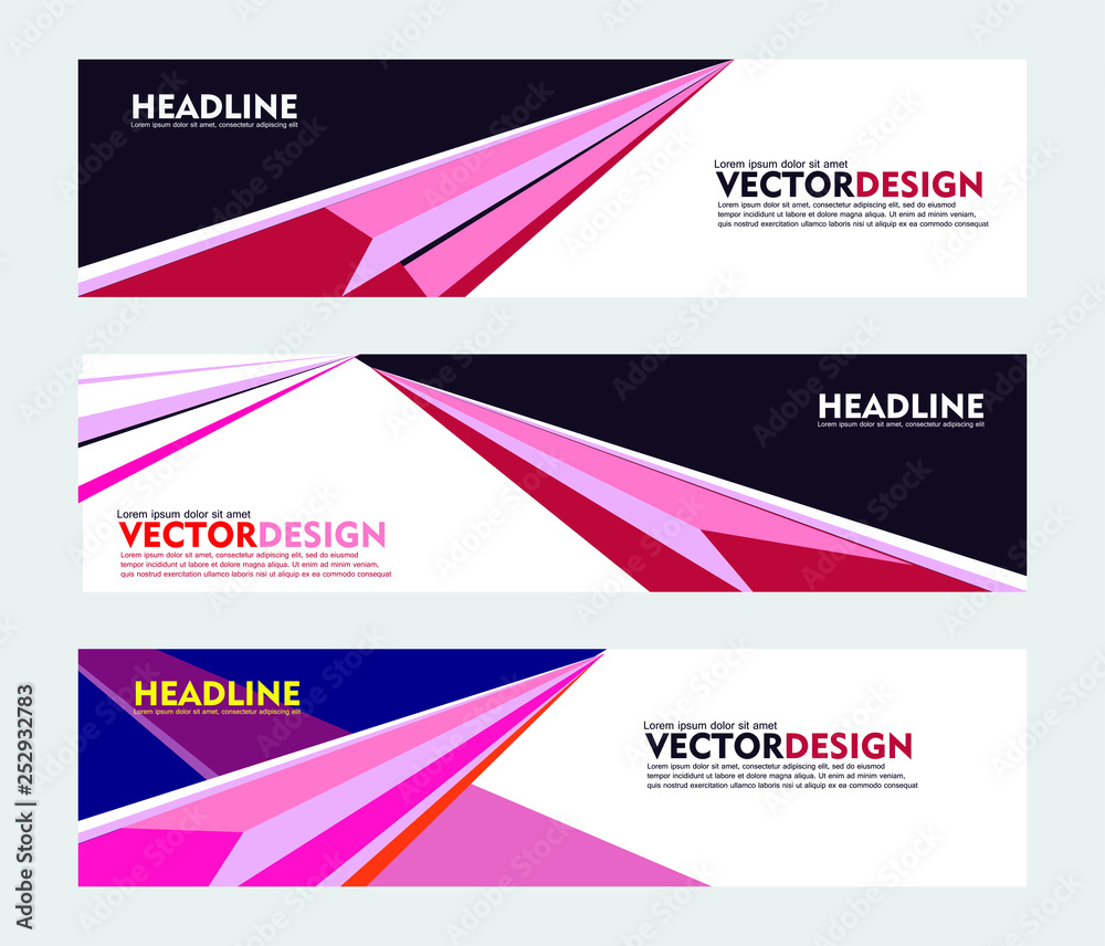 Set of banner design, for web banner, brochure, fyler, cover and other ...