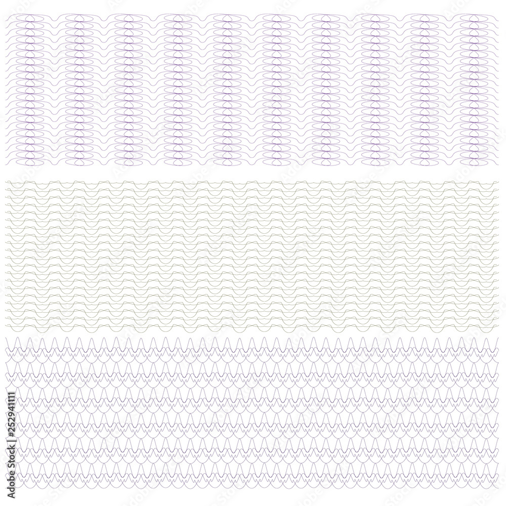 Guilloche background. Digital watermark for security papers ...