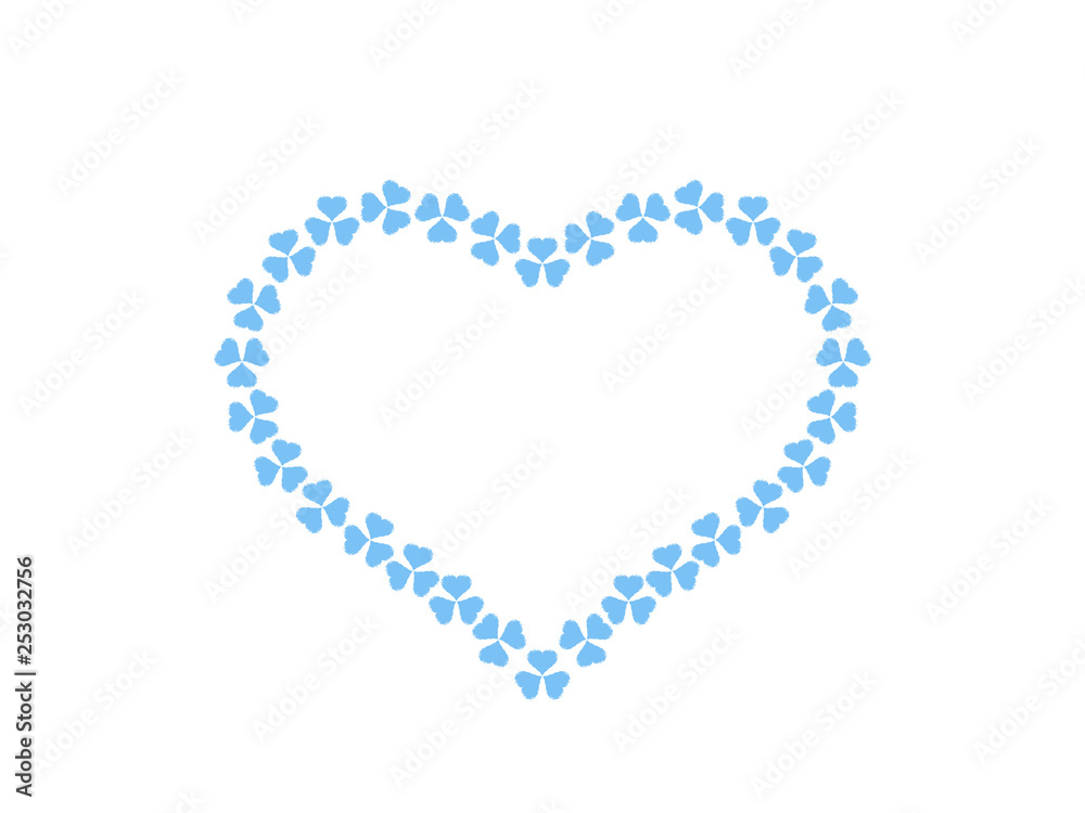 Blue heart symbol illust, isolated on white background, cut out Stock ...