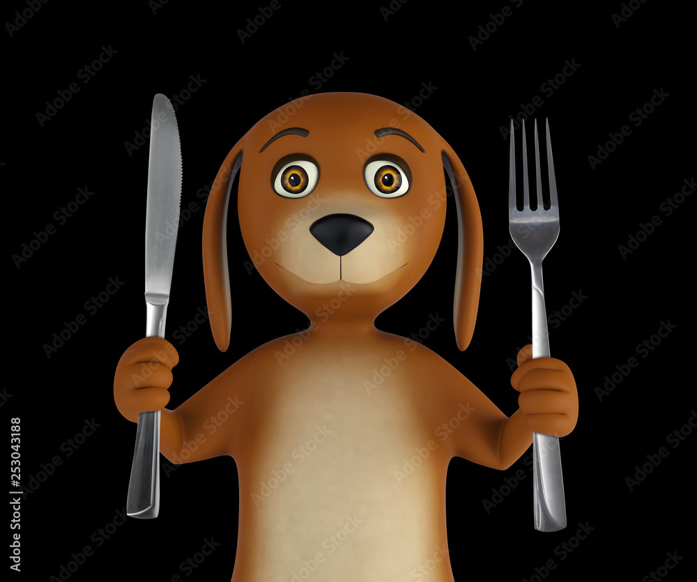 Hungry Dog Cartoon
