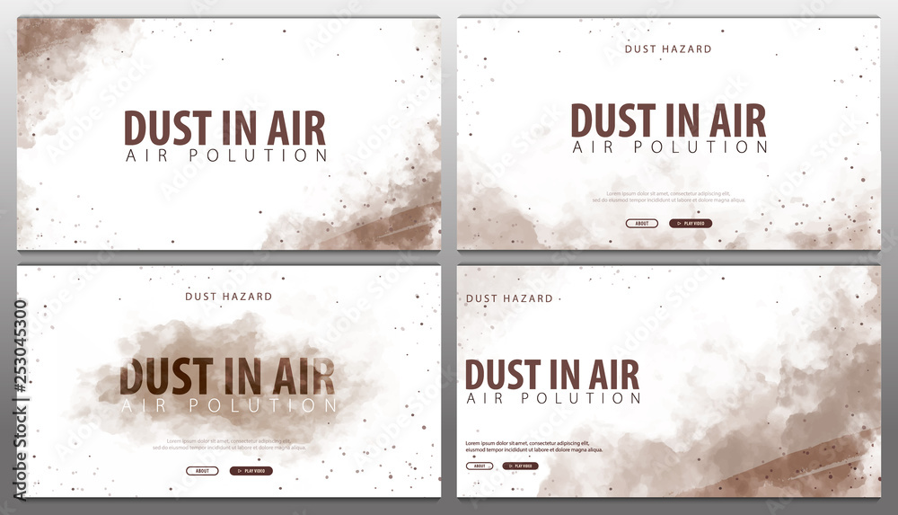 Dust in Air. Dust hazard. Polluted air. Vector Illustration. Stock ...