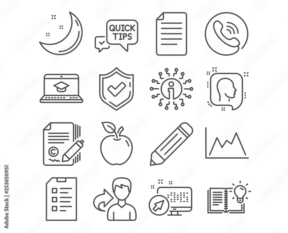 Set of Copywriting, Quick tips and Product knowledge icons. File ...