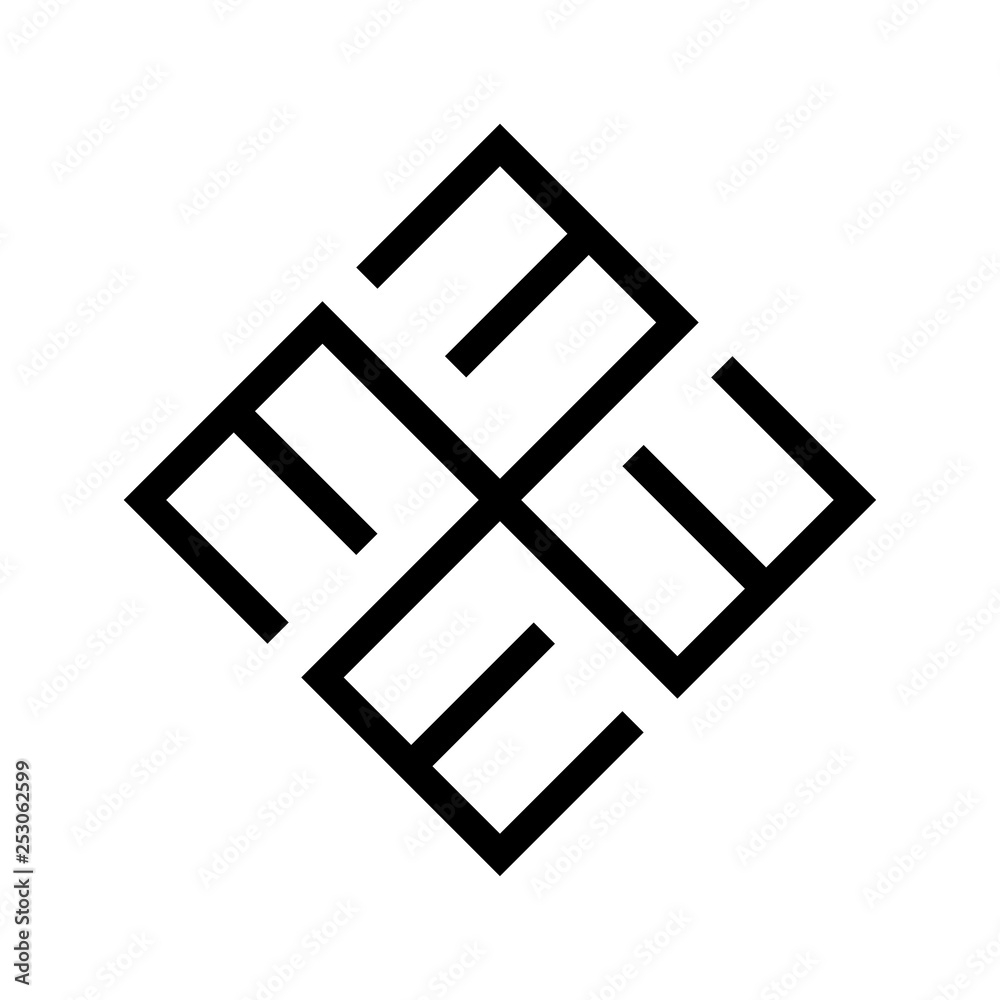 Cross of happiness ornamental symbol. Vector illustration. Stock Vector ...
