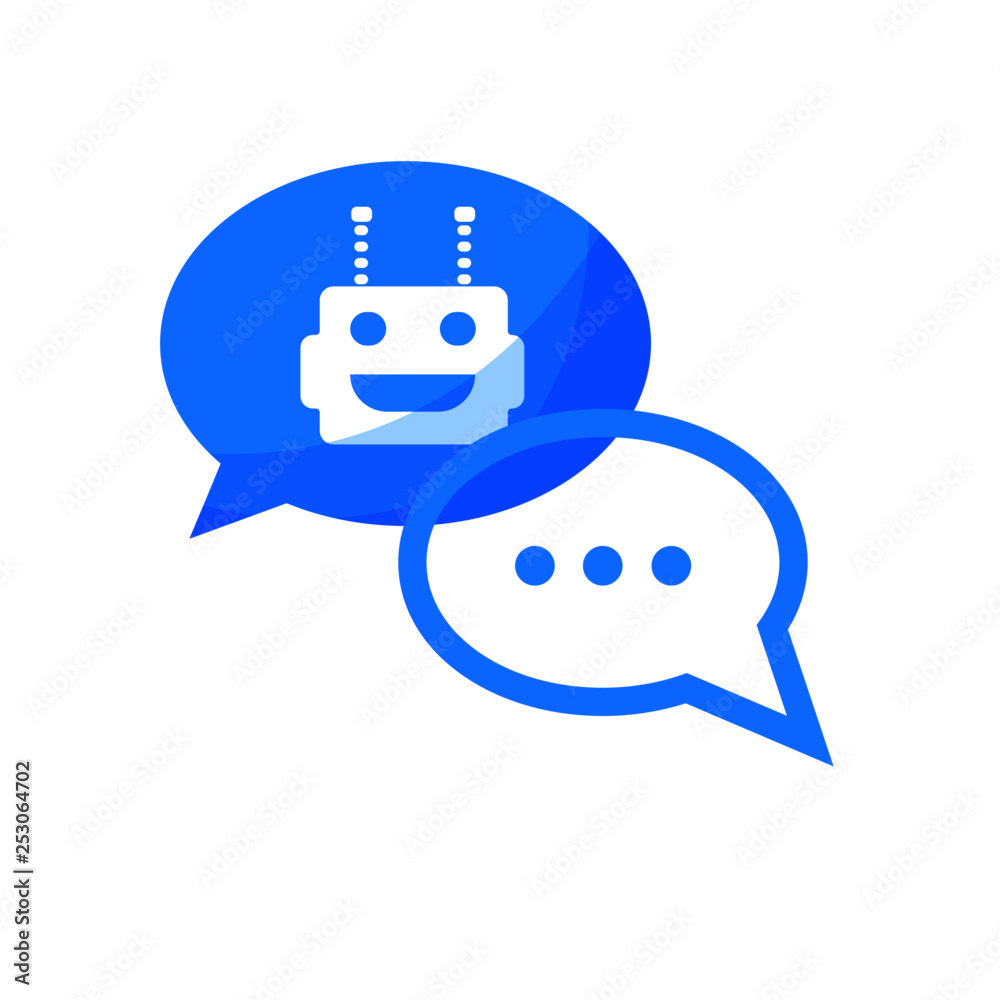 Chatbot concept. Flat design avatar bot. Chat with robot and human ...