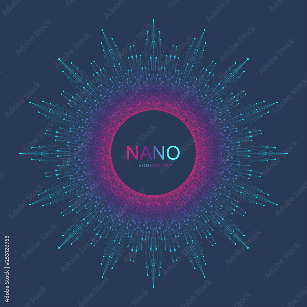 Nano technologies abstract background. Cyber technology concept ...