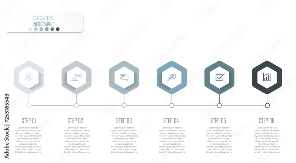 Infographic Diagram design with step process flowchart for Business and ...