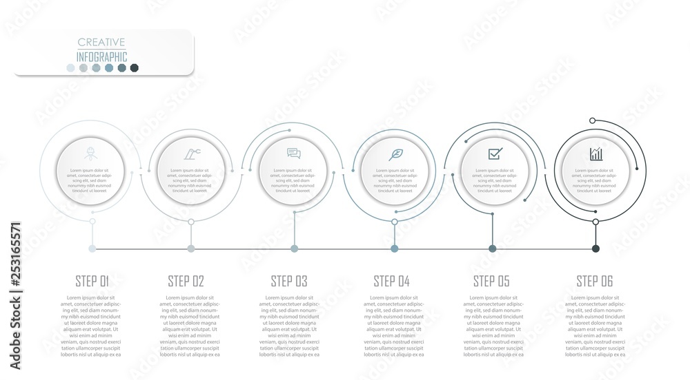 Infographic Diagram design with step process flowchart for Business and ...