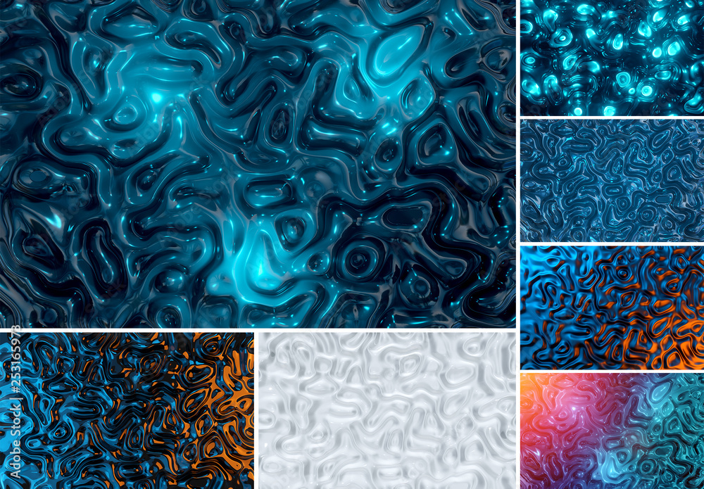 6 Abstract Gel Textures Stock Template | Adobe Stock