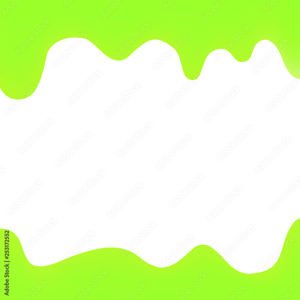 banner dripping paint green cartoon style for background colorful ...