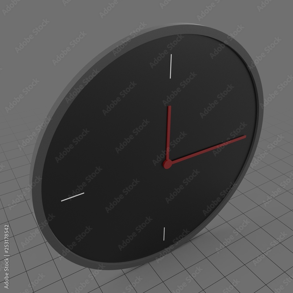 Minimal clock Stock 3D asset | Adobe Stock