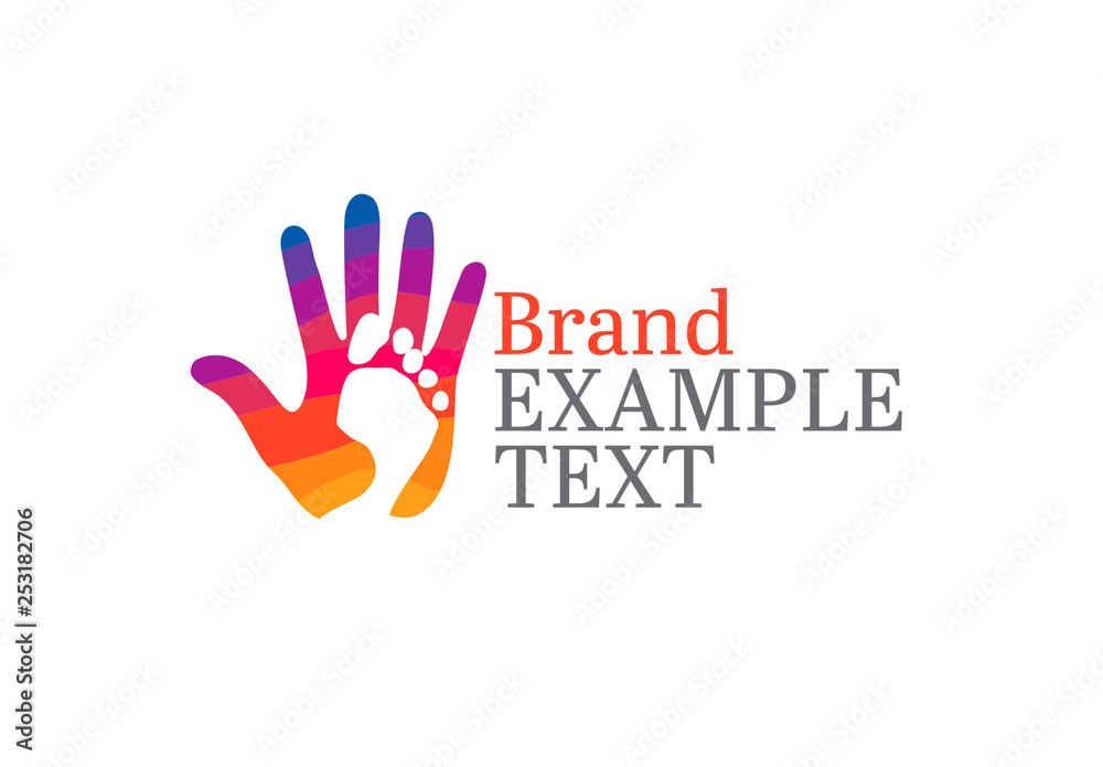 Hand and Foot Logo Layout Stock Template | Adobe Stock