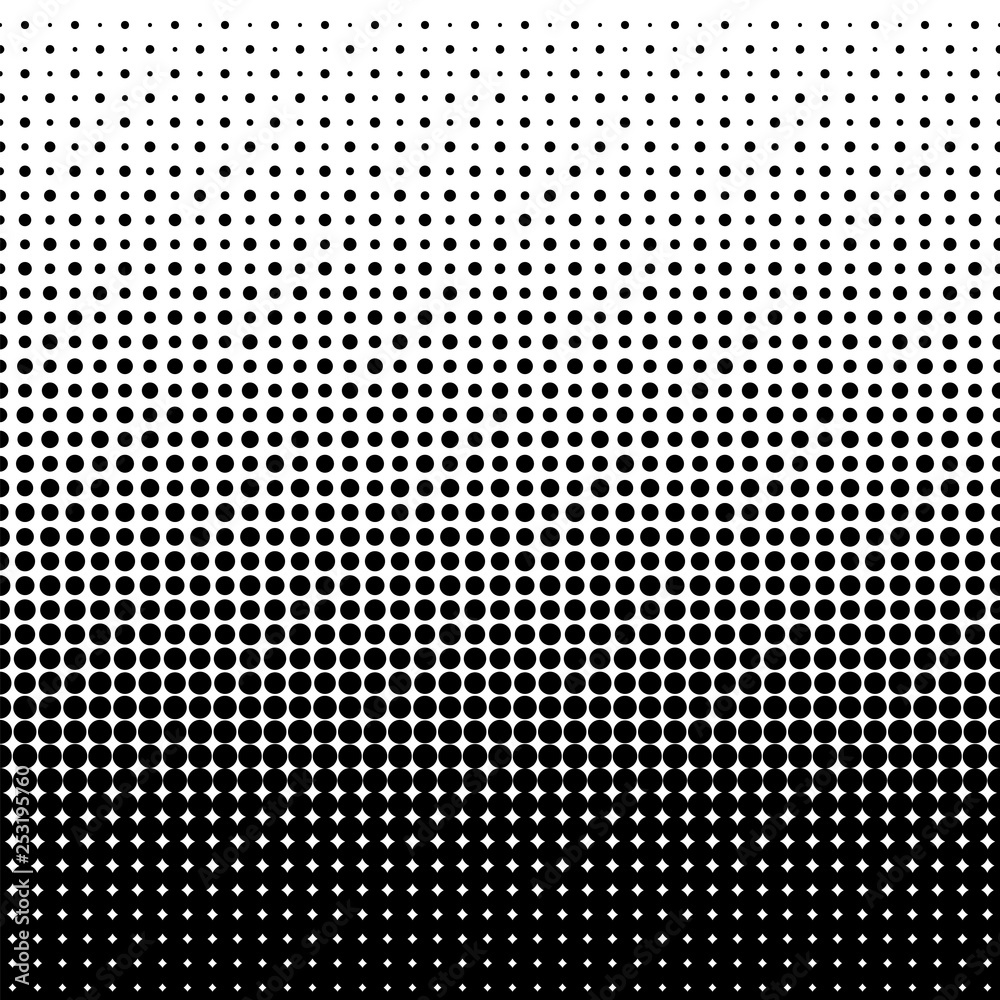 Seamless Screentone Graphics, Halftone Gradation, Dot Pattern, Black ...