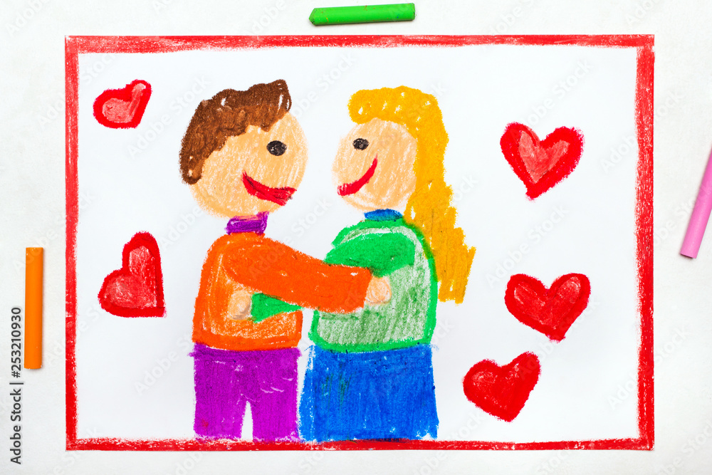 Drawing Of Couples Cuddling