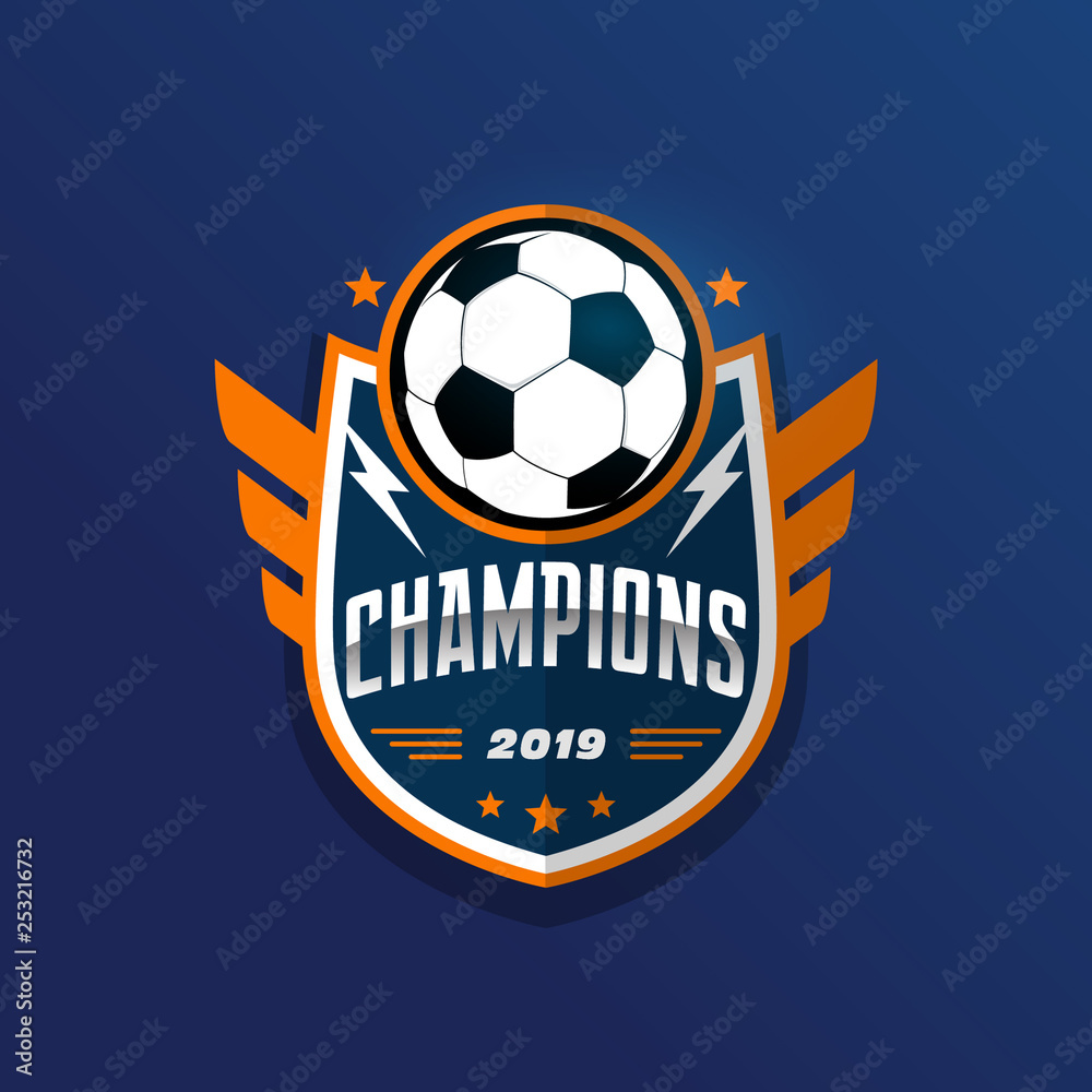 Vetor de Soccer Football Badge Logo Design Templates | Sport Team ...