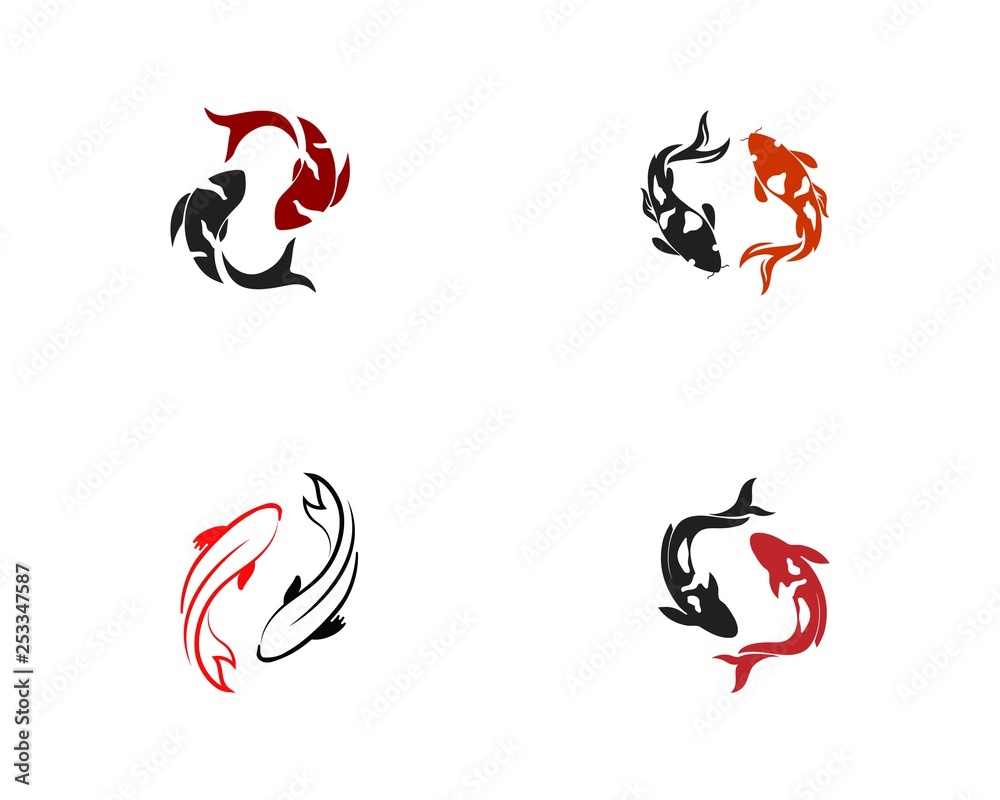 Koi Fish Icon. Underwater. Easy editable layered Stock Vector | Adobe Stock