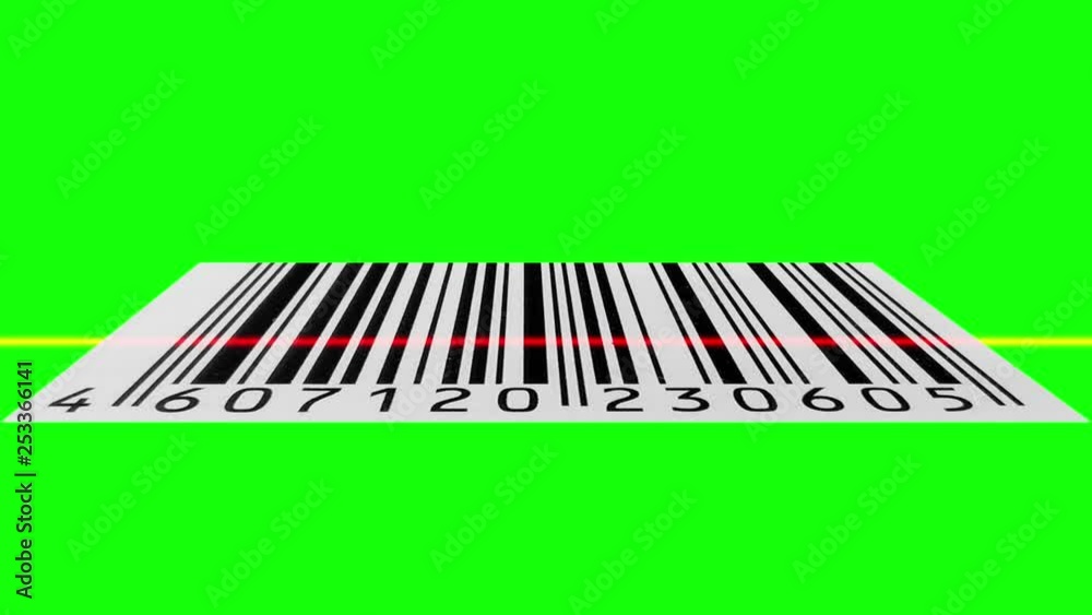 Barcode scanner. Barcode chaos. Animated background. Sequence of fast ...