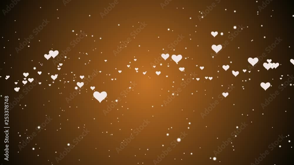 Valentines day hearts love romantic backdrop animation motion graphic ...