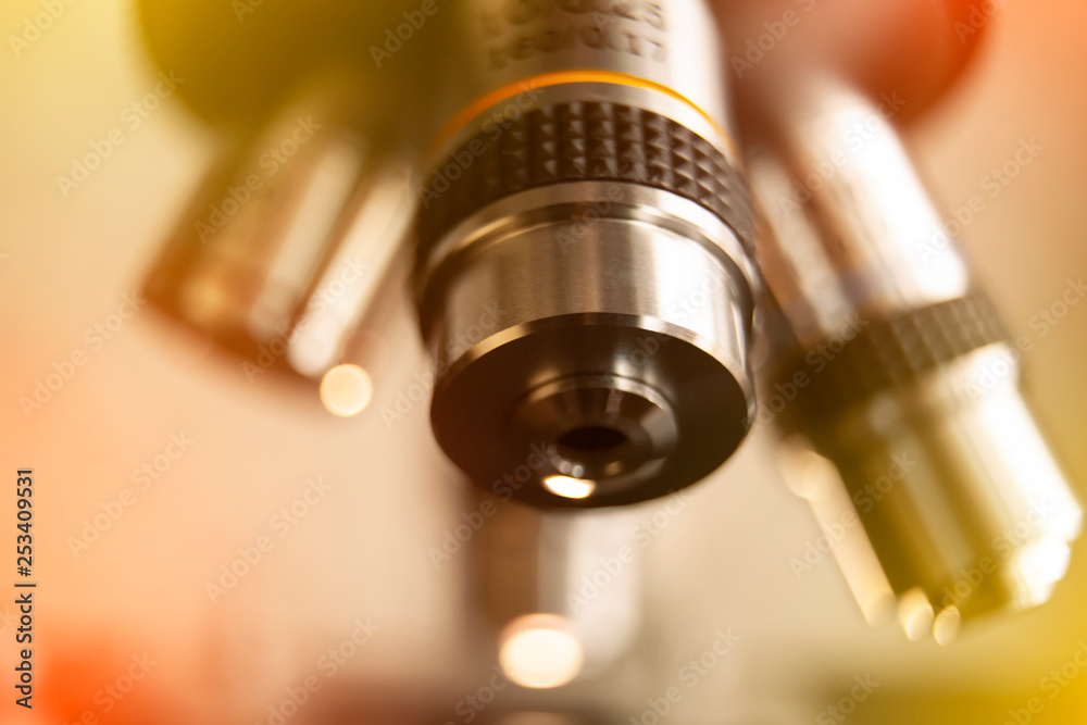 Laboratory microscope for scientific research. Microscope is used for ...