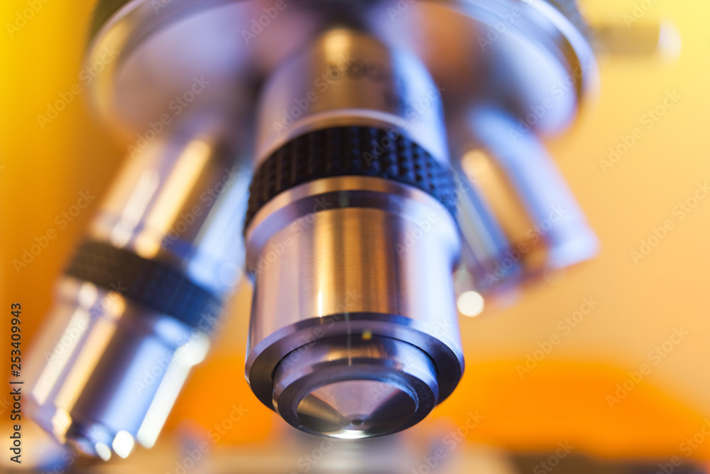 Laboratory microscope for scientific research. Microscope is used for ...