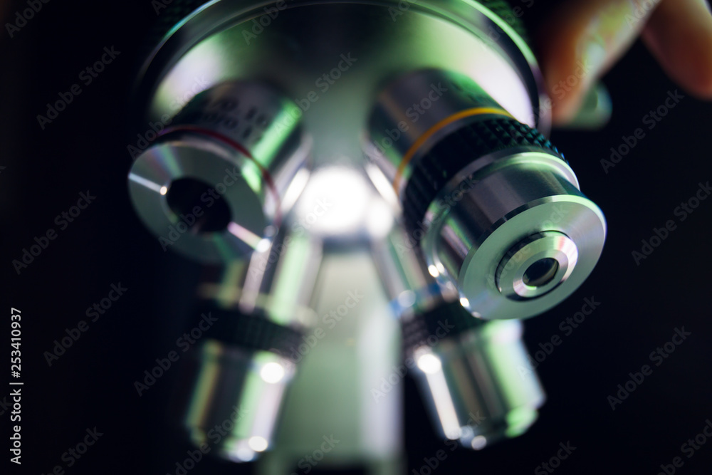Laboratory microscope for scientific research. Microscope is used for ...