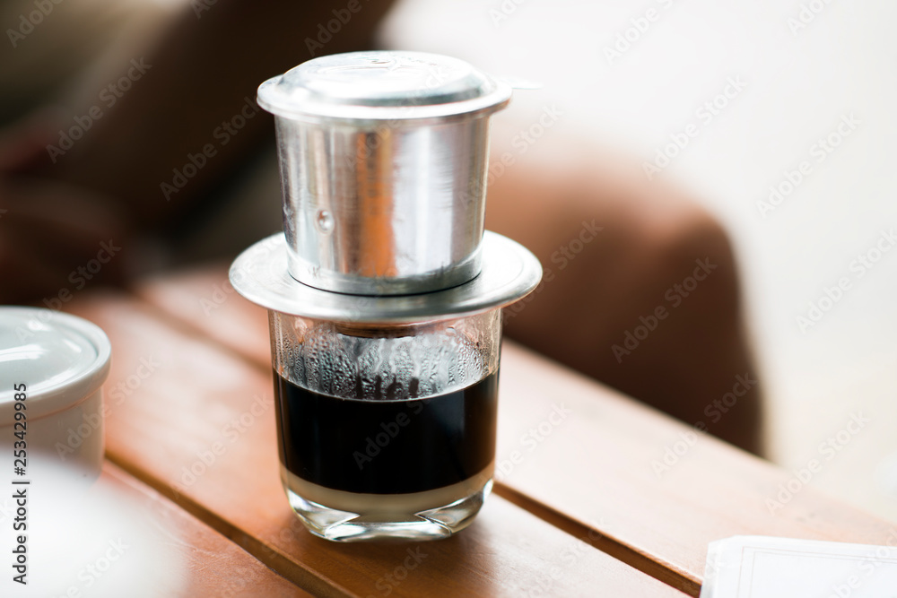 Vietnamese Coffee - Hot milk coffee with condensed milk in Vietnam ...