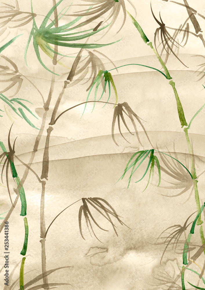 Abstract Bamboo Painting