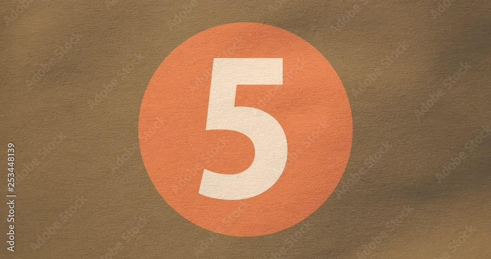 Projection countdown animation in a red circle 4k Stock Video | Adobe Stock