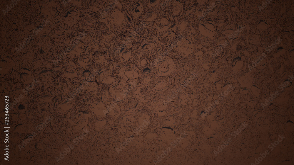 Stylized shaded shell rock background in brown. Natural stone texture ...