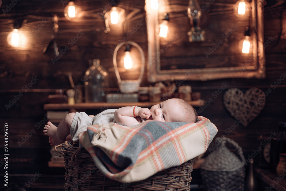 Just born. Family. Child care. Childrens day. Portrait of happy little ...