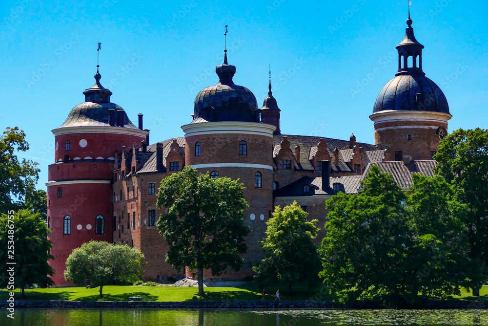 Mariefred, Sweden The Gripsholm Castle in the perfectly restored and ...