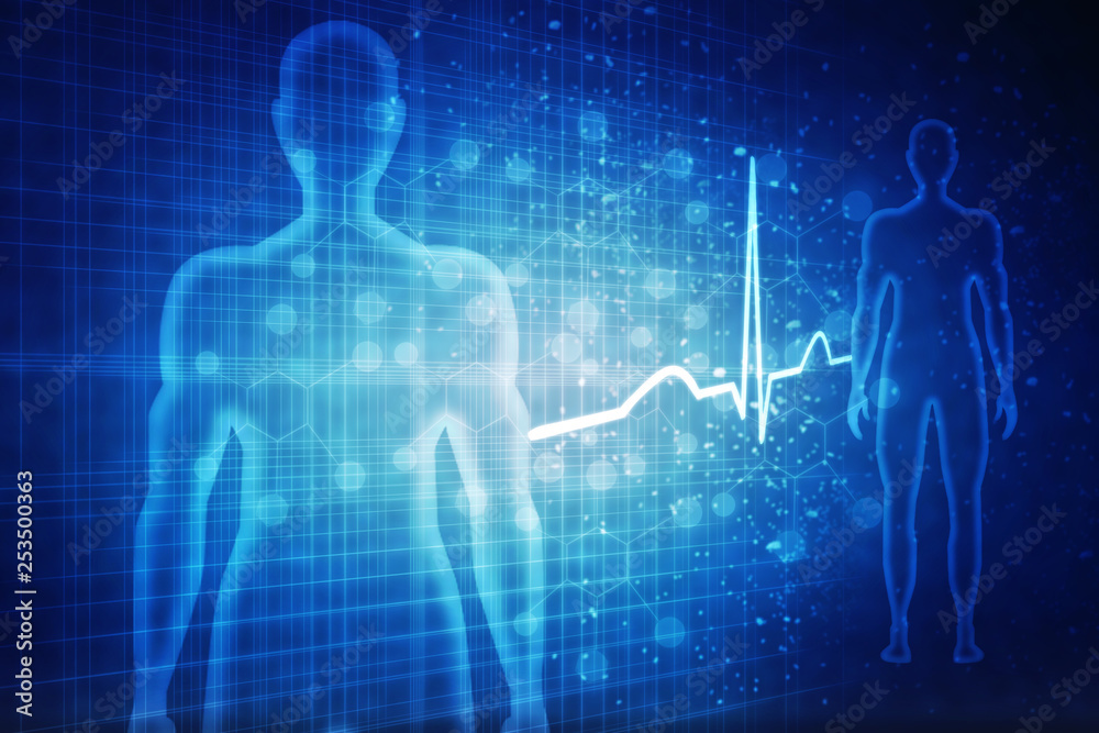 2d illustration Human Male Muscle Body Stock Illustration | Adobe Stock