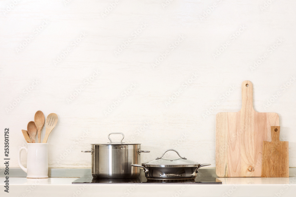 Kitchen utensils background Stock Photo | Adobe Stock