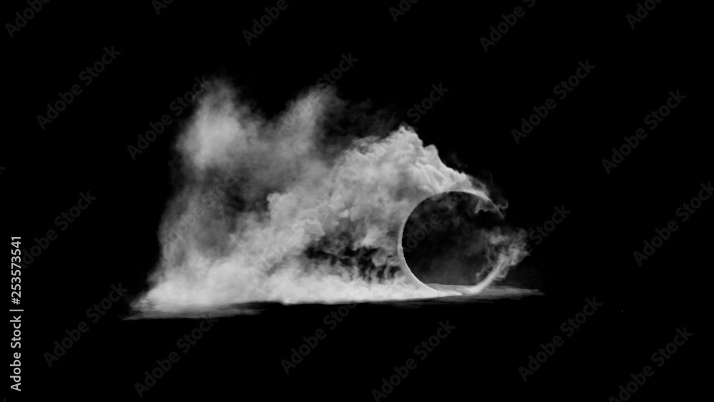3d render burnout wheels with smoke on black background Stock ...