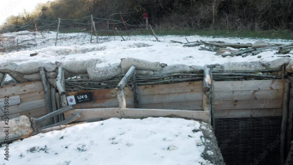 Video Stock German front line First World War trench system. This World ...