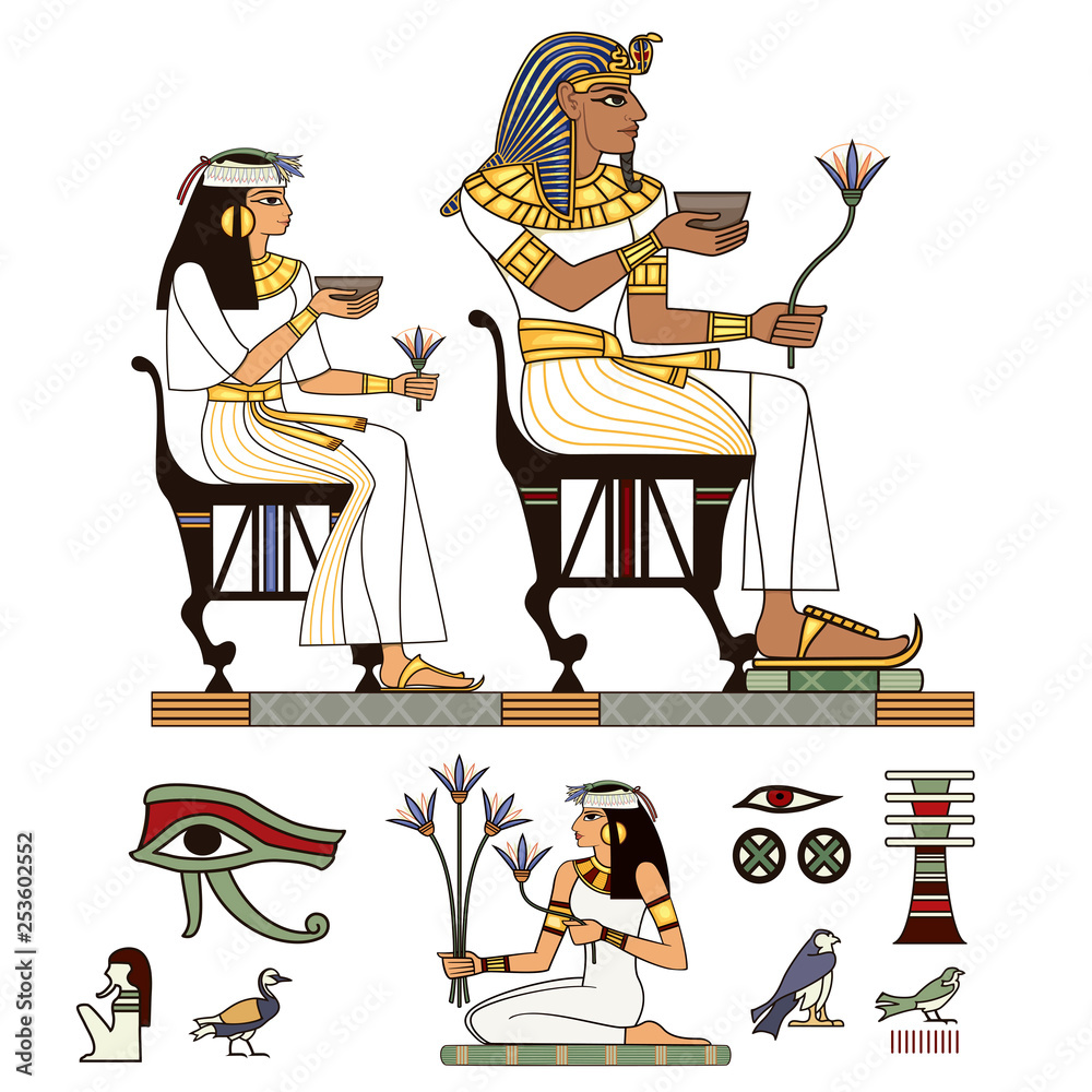 Egyptian Hieroglyph And Symbol Ancient Culture Sing And Design Element