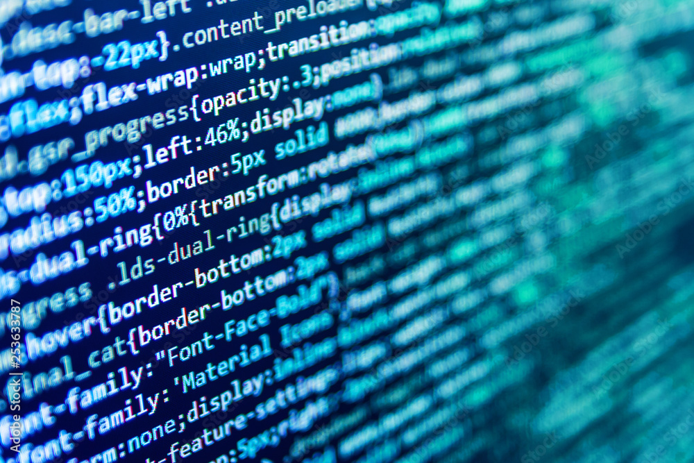 Javascript Code In Text Editor Hacker Background Programming Javascript On Laptop Computer