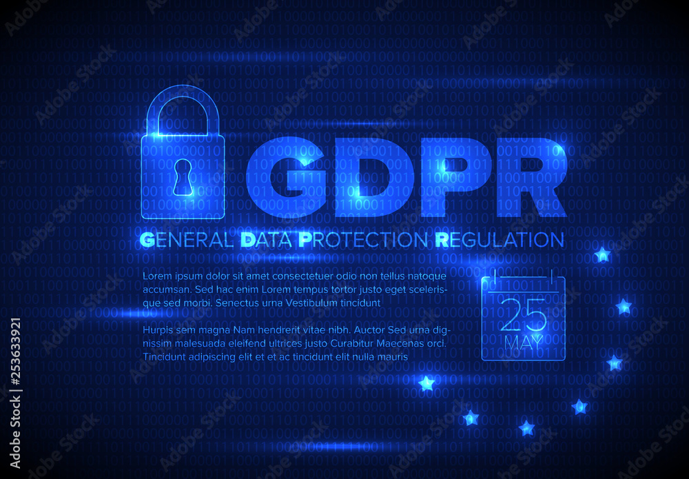 Blue Digital Security Web Banner Layout Stock Template | Adobe Stock