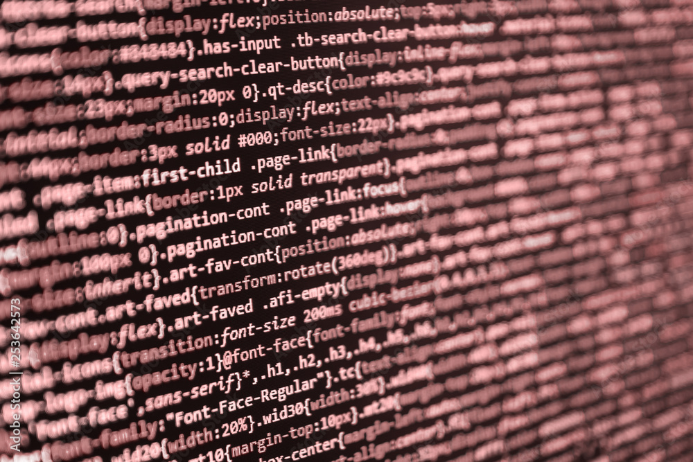 Screens concept design. Software data monitor new function. Programmer working in desktop laptop ...