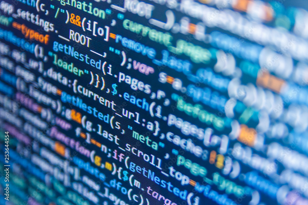 Php Coding Close Up Developing Programming Binary Code Js Closeup